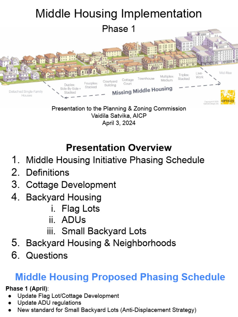 PZC Presentation - Middle Housing Initiative Phase 1 | PDF | Planning ...
