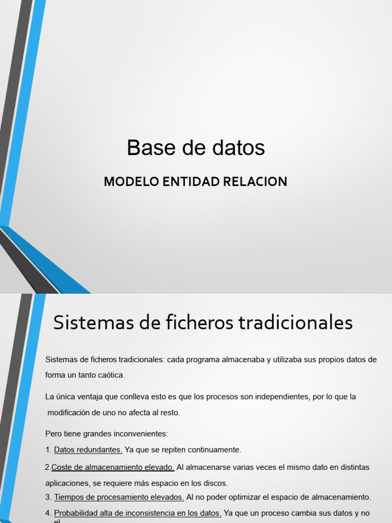 T1 - BDD - Entidad Relacion | PDF | Bases de datos | Base de datos ...