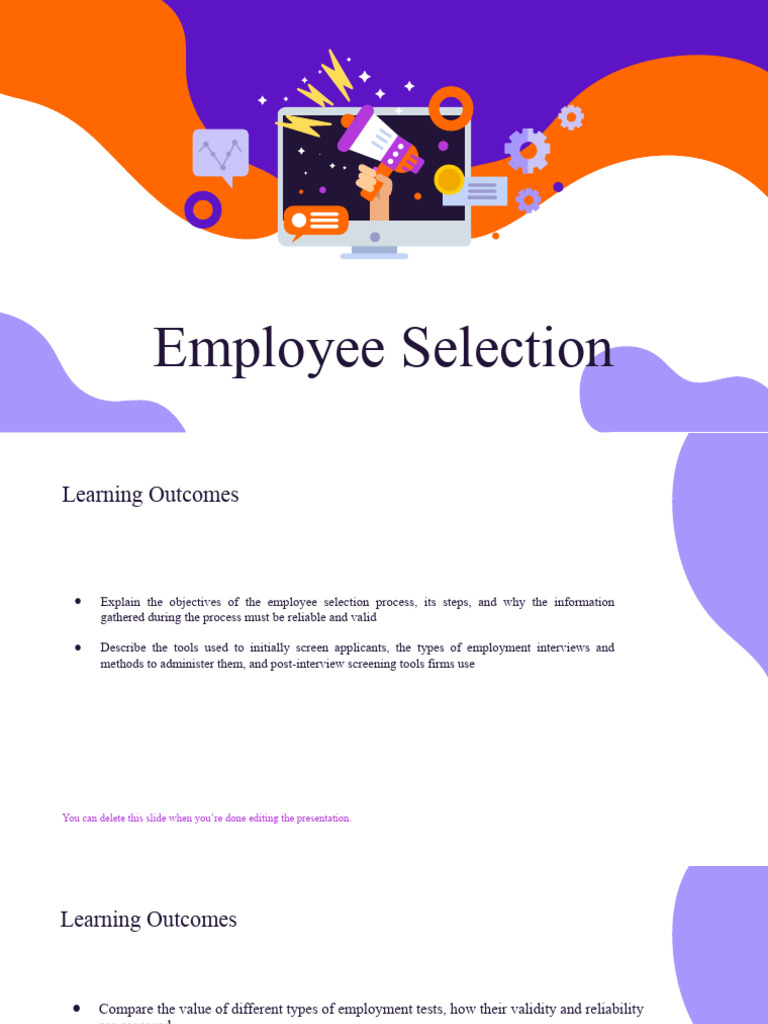 Employee Selection PPT | PDF | Validity (Statistics) | Résumé