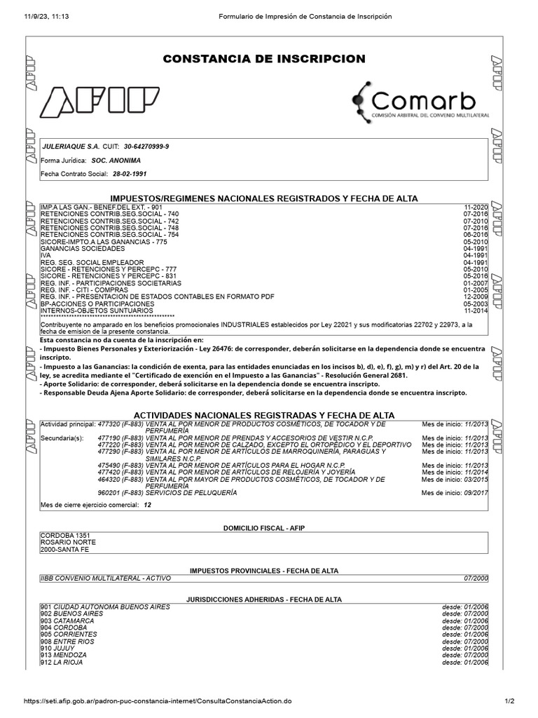 AFIP - Administración Federal de Ingresos Públicos | PDF | Economias ...