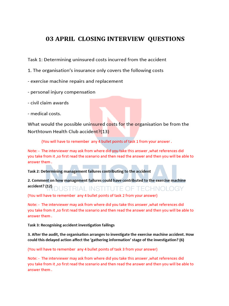 03 April Closing Interview Questions-1 | PDF | Career & Growth 03 April Closing Interview Questions-1 | PDF | Career & Growth
