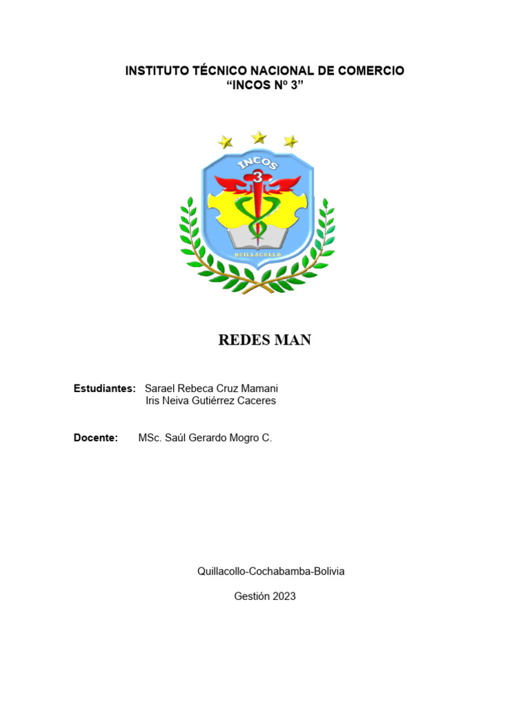 Redes Man Grupo 4 | PDF | Red de computadoras | Red de área amplia