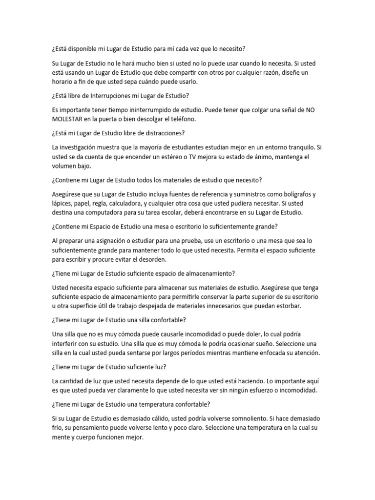 Como Me Preparo para Estudiar | PDF | Memoria | Aprendizaje