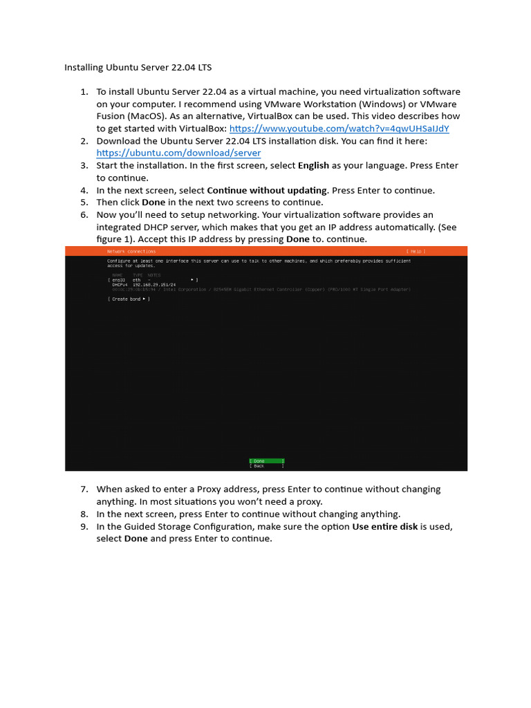 Installing Ubuntu Server 22-04 | PDF | System Software | Computing