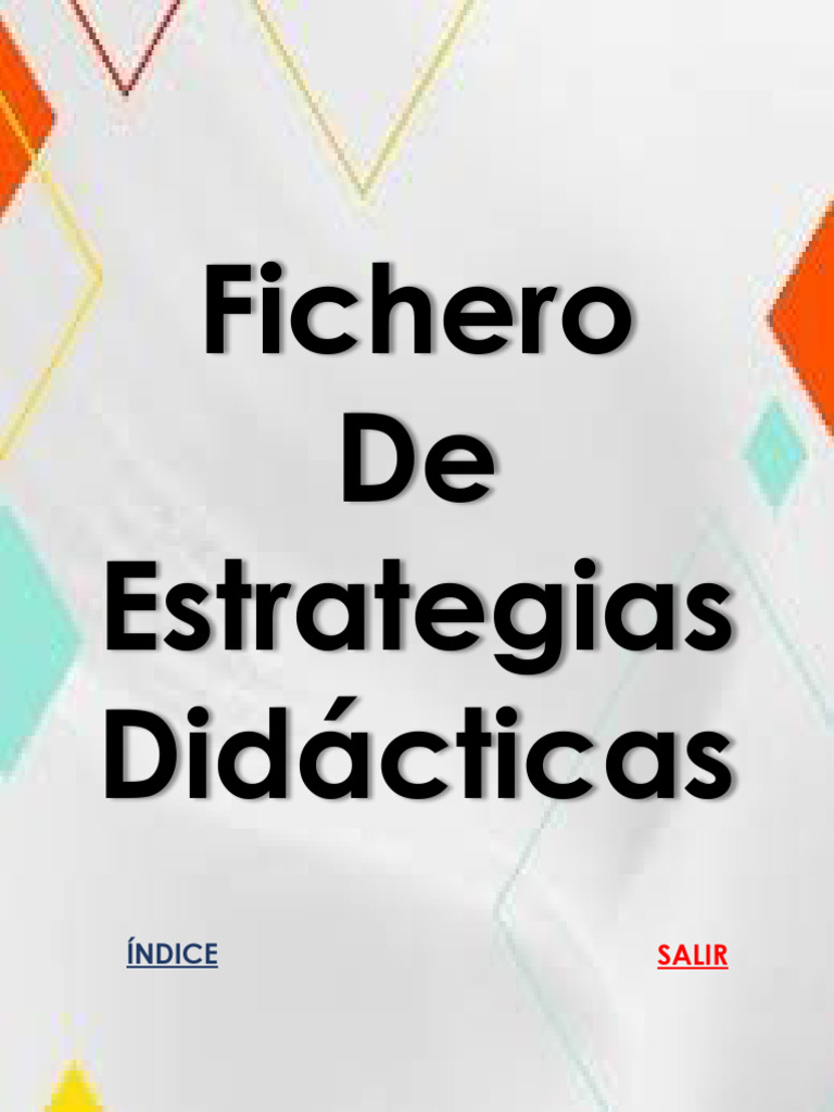 Copia de FICHERO DE ESTRATEGIAS DIDACTICAS | PDF | Evaluación ...