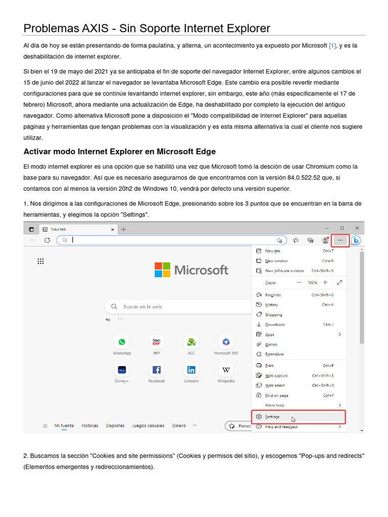 Activar Modo IE en Microsoft Edge | PDF | explorador de Internet | Red mundial