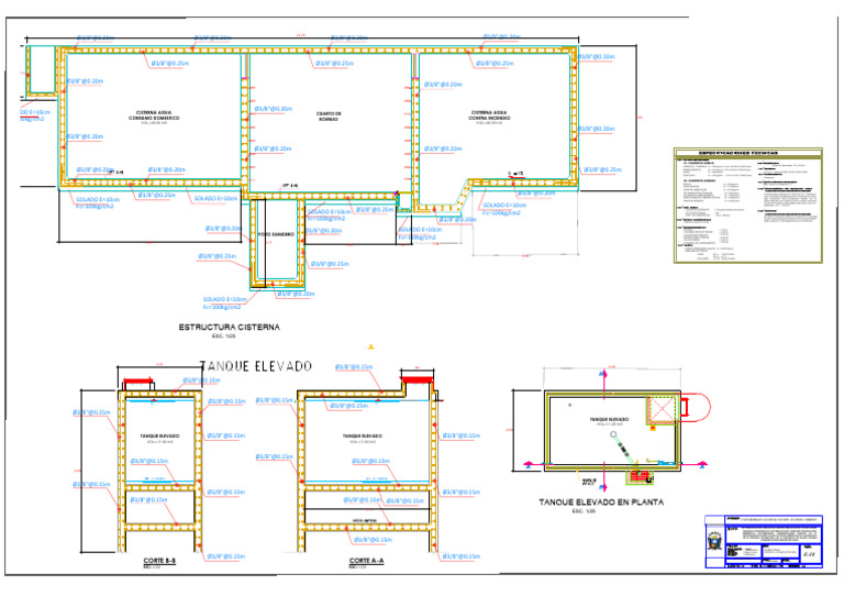 Cisterna y Tanque Elevado | PDF | Fundación (Ingeniería) | Construyendo tecnología