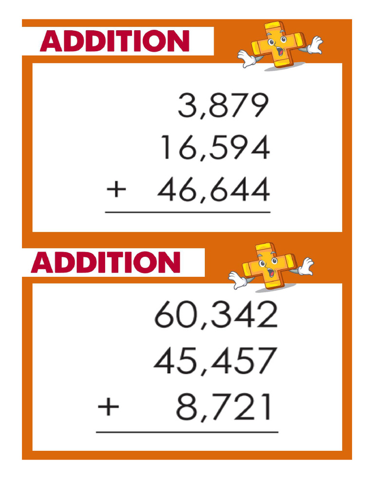 Grade 4 Addition Flashcards | PDF