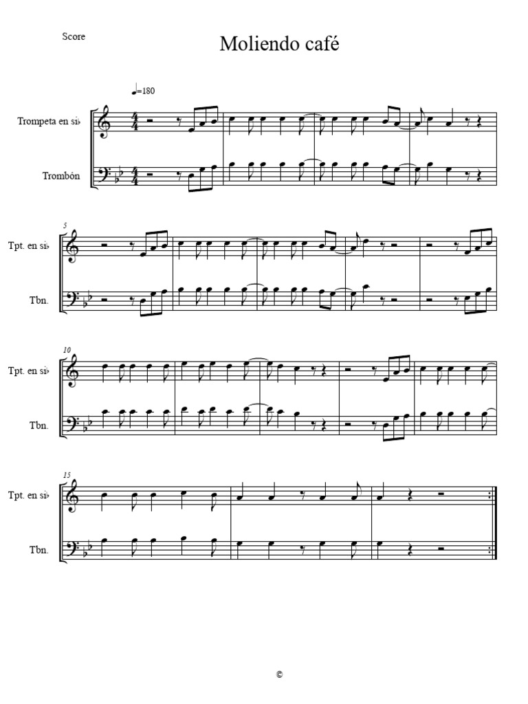 Moliendo café c-trombón | PDF