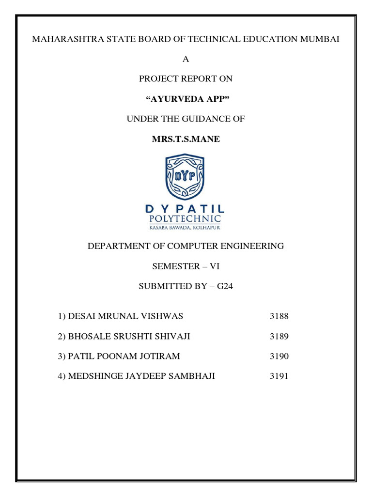 Final Report CPE | PDF | Ayurveda | Operating System