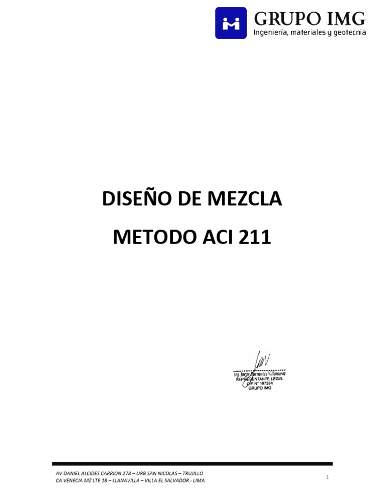 Diseño de Mezcla 210-1 | PDF | Materiales | Volumen Diseño de Mezcla 210-1 | PDF | Materiales | Volumen