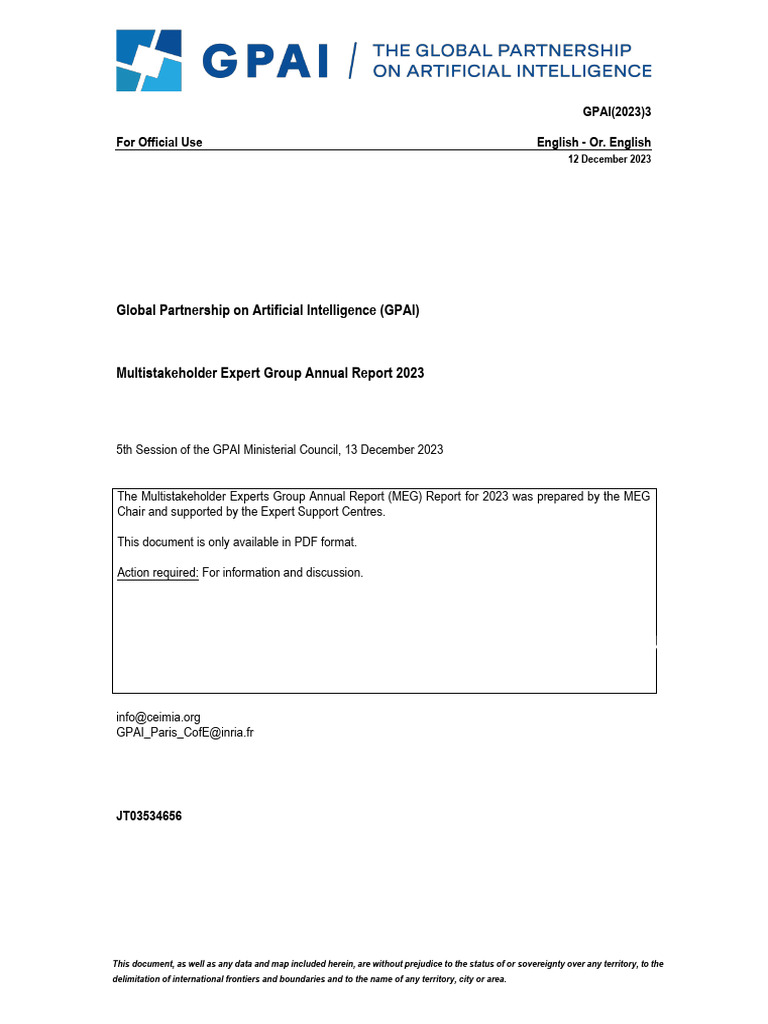 2023 MEG report | PDF | Artificial Intelligence | Intelligence (AI ...