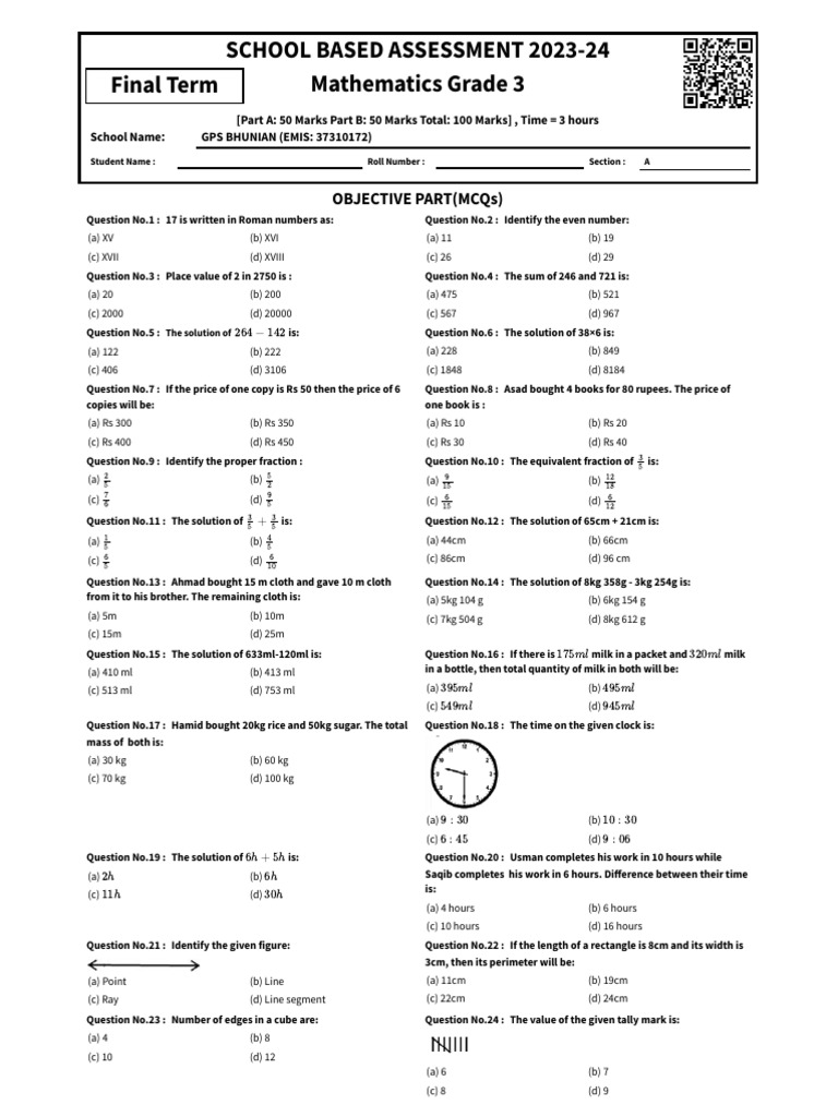 Math 3 | PDF | Mathematics