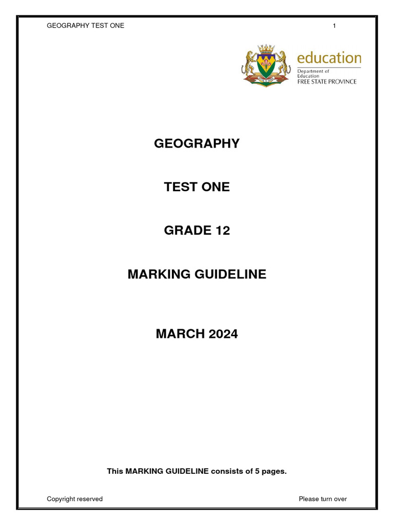 Final 2024 GR12 Geo Test 1 Eng Memo | Download Free PDF | Meteorology ...