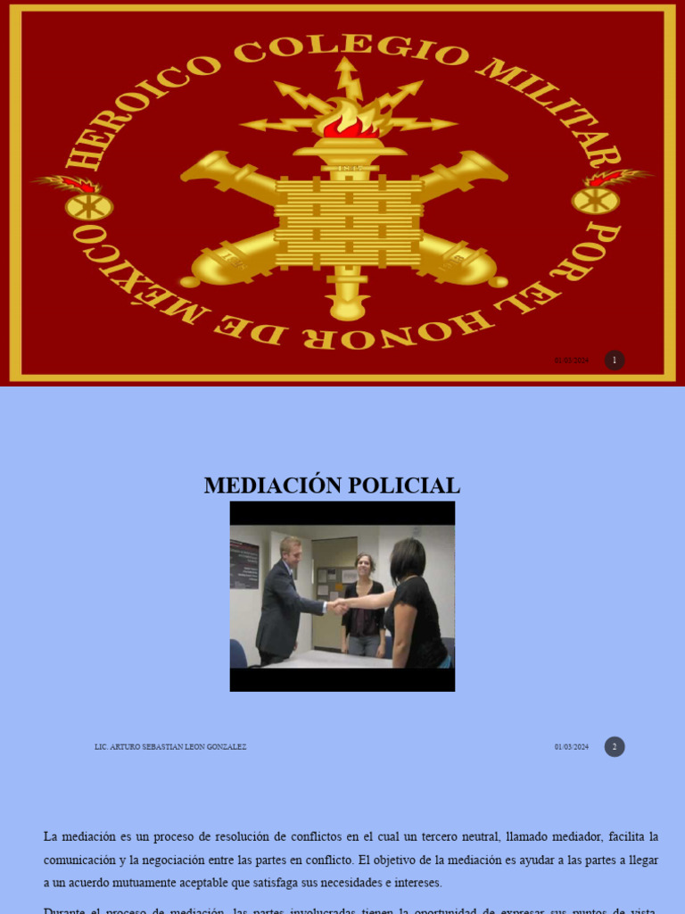 Mediacion Policial Pawer Poit | PDF | Mediación | Toma de decisiones