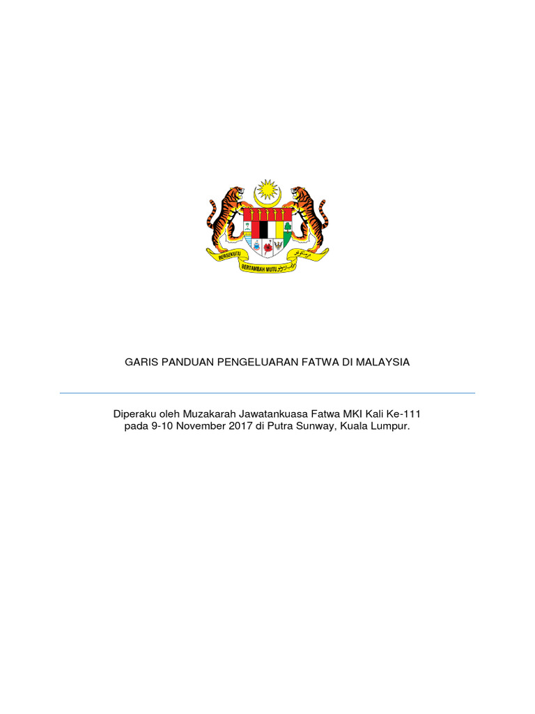 Garis Panduan Pengeluaran Fatwa Di Malaysia | PDF