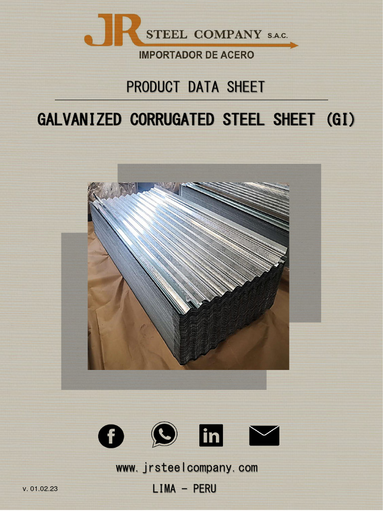 20240202 - JR - DATA SHEET - STEEL SHEETS | PDF