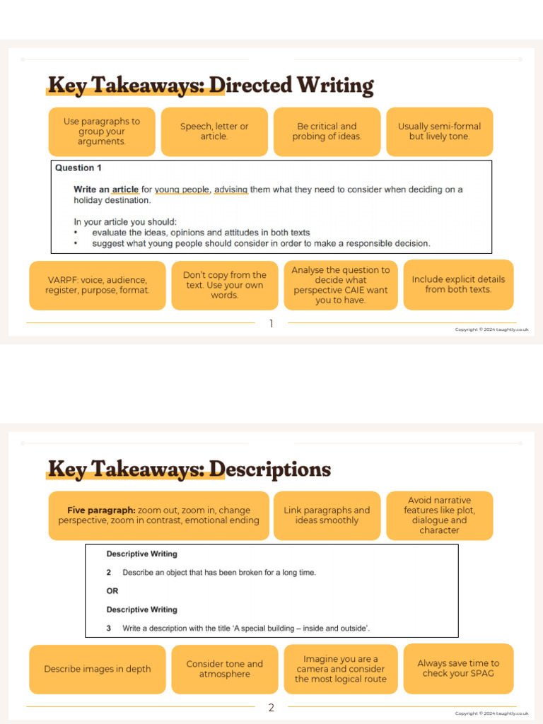 Revision Cue Cards PDF | PDF