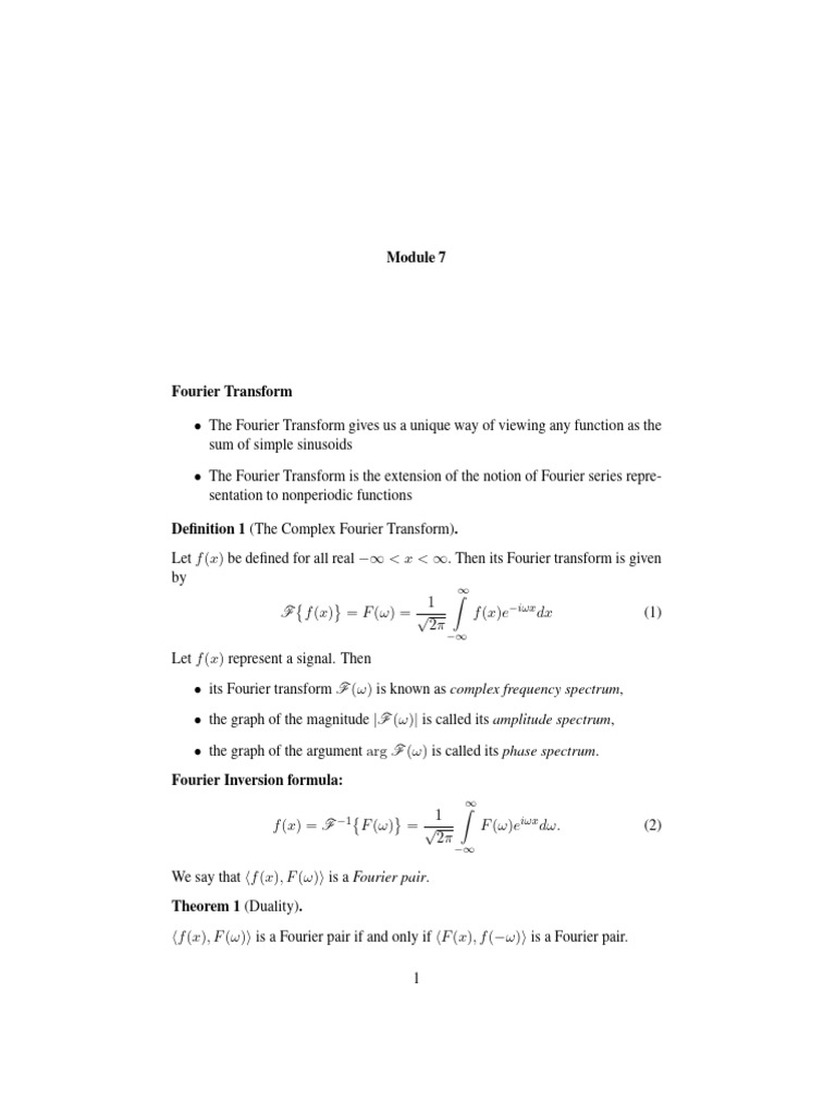 Wa0026. | PDF | Fourier Transform | Mathematical Analysis