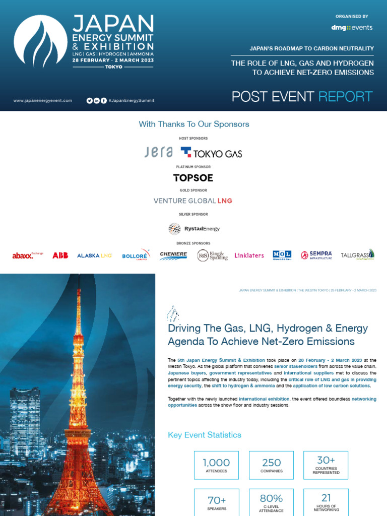 Japan Energy Summit Exhibition 2023 Post Event Report | PDF | Liquefied ...