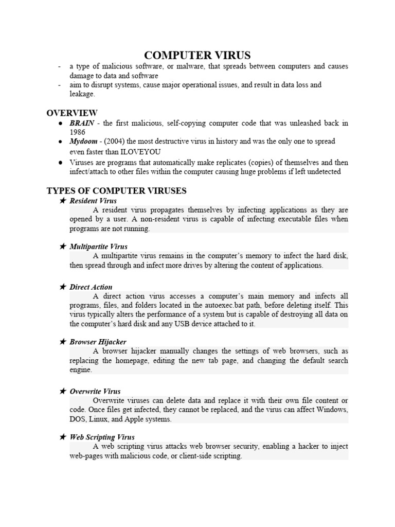 The Effects of Using ICT VIRUSES | PDF | Computer Virus | Malware