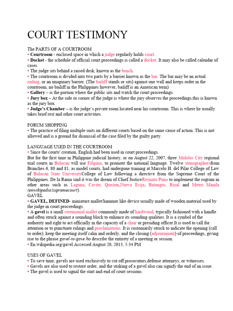 Courtroom Structure and Procedures Explained | PDF | Courtroom | Mediation