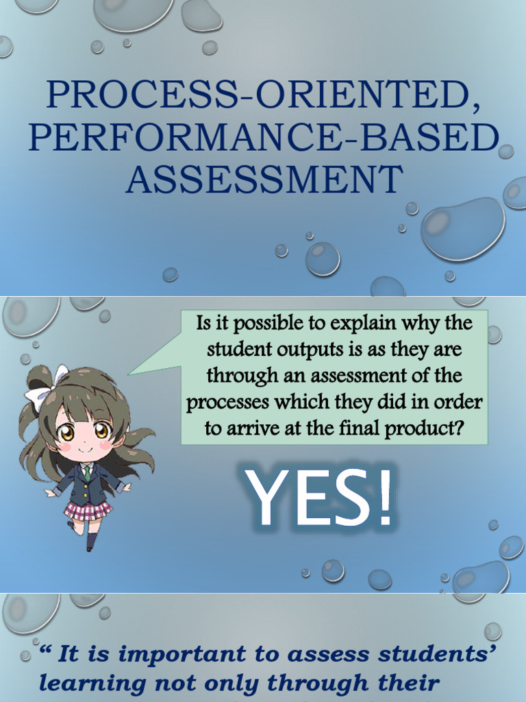 Process-Oriented, Performanced-Based Assessment | PDF | Rubric ...