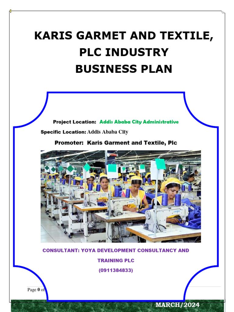 Karis Garment and Textil PLC Indestry Project-AA-2024 | PDF | Net Present Value | Clothing