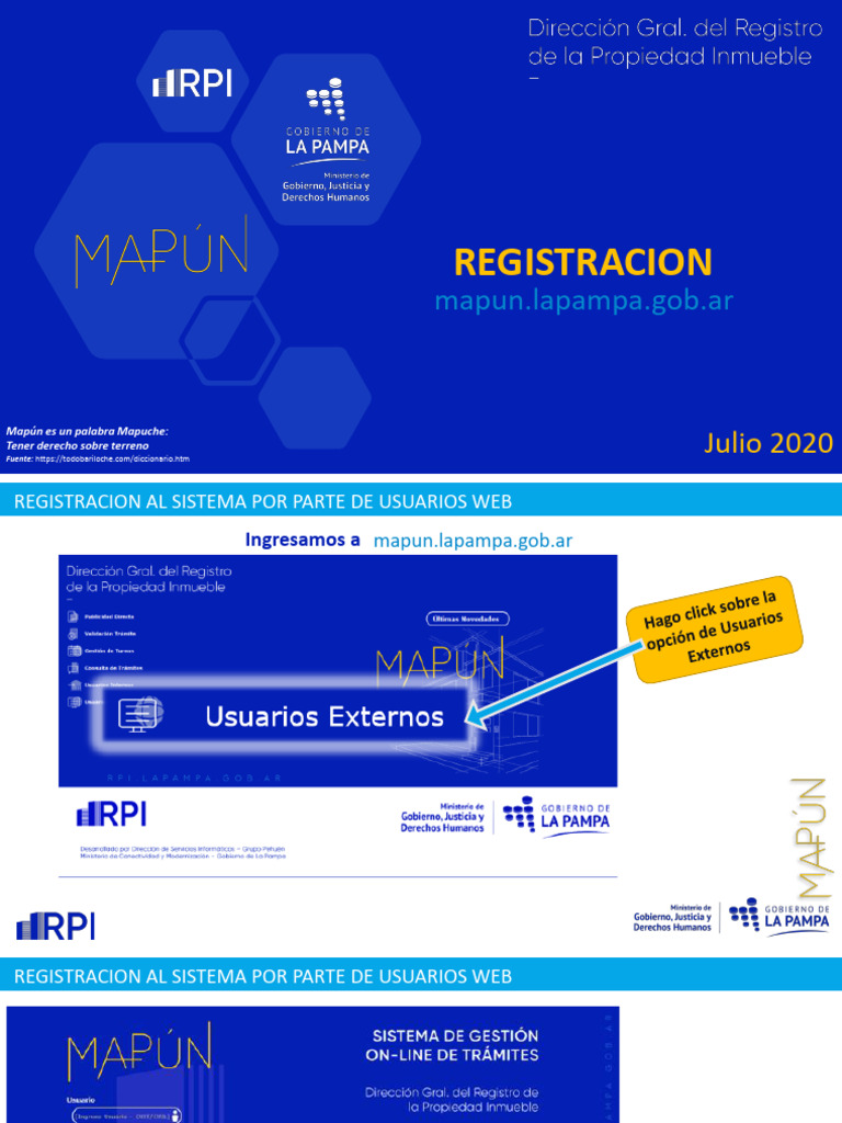 Instructivo Registración en Mapun para Usuarios | PDF | Software | Internet