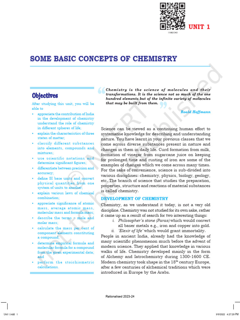 Chemistry Class 11 ? | PDF | Mixture | International System Of Units
