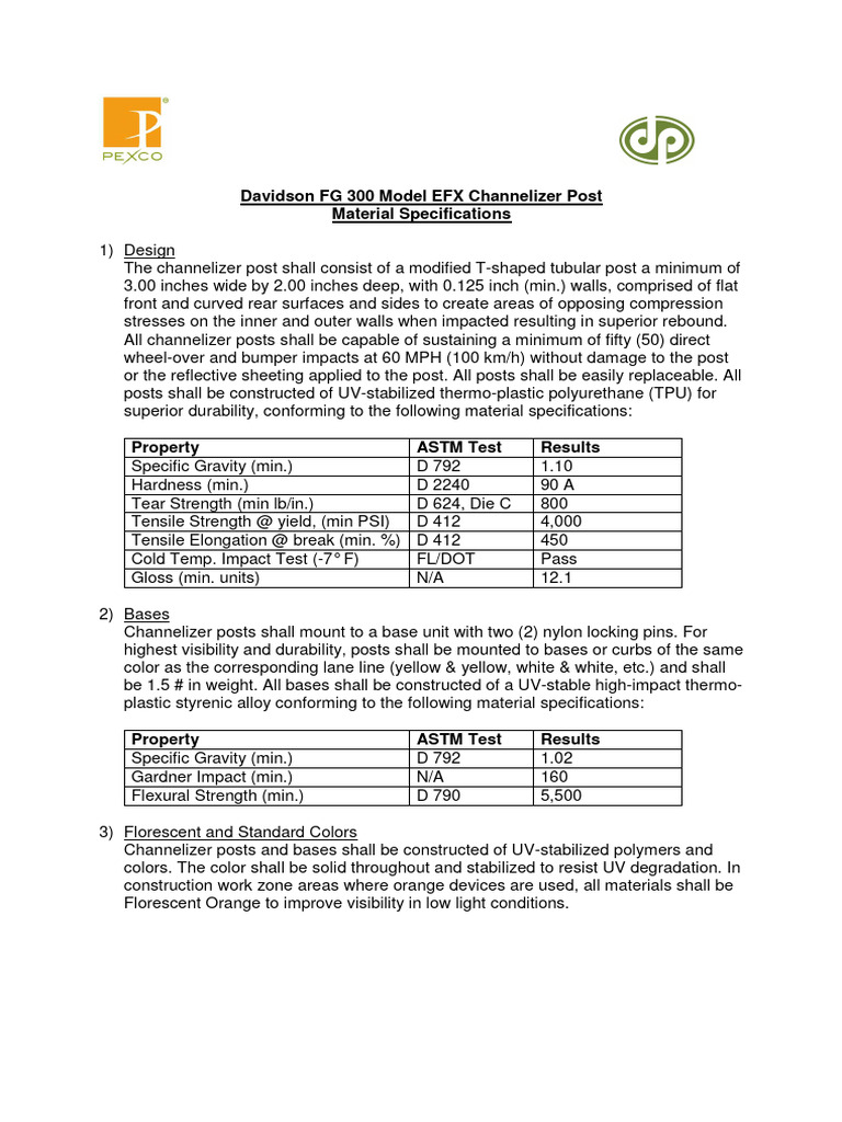 644-034 - Pexco, Davidson Traffic Control Products - FG 300 Model EFX ...