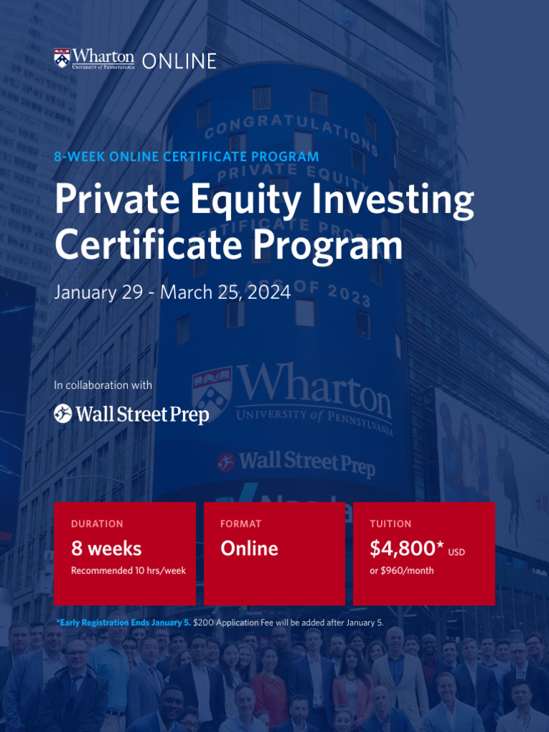 Wharton PE Certificate Program | Download Free PDF | Valuation (Finance ...