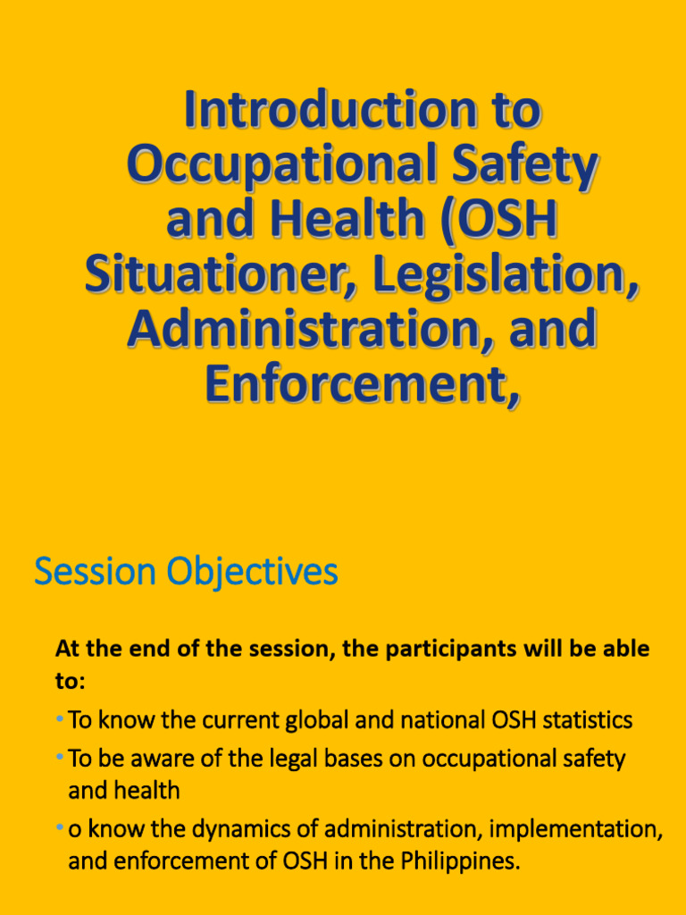 2-OSH Intro and Legislation | PDF | Occupational Safety And Health