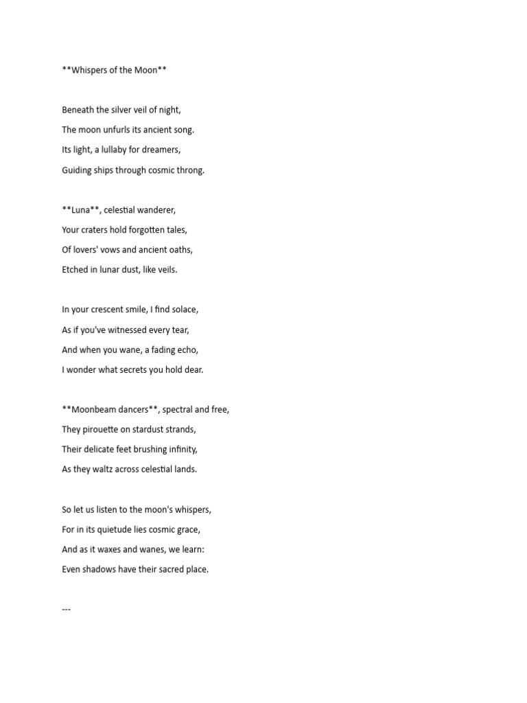 Whispers of The Moon | PDF