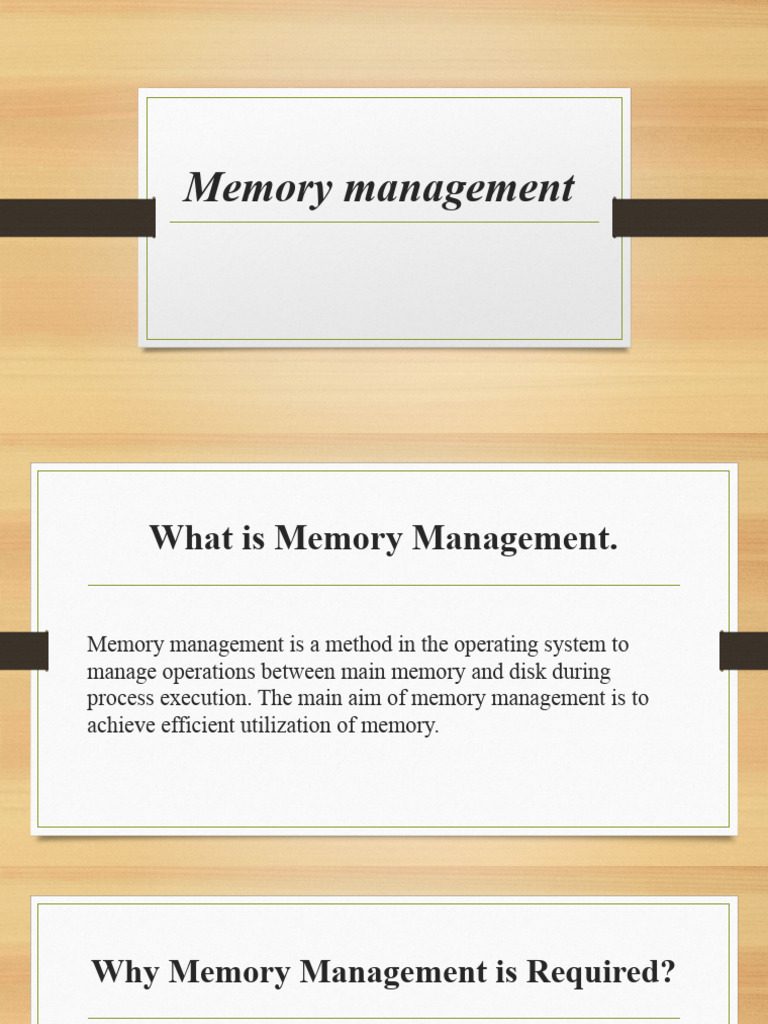 Memory Management | PDF | Computer Data Storage | Software