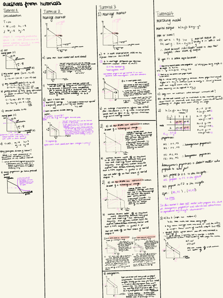 Questions From Tutorials 1-4 | PDF | Economics | Economies