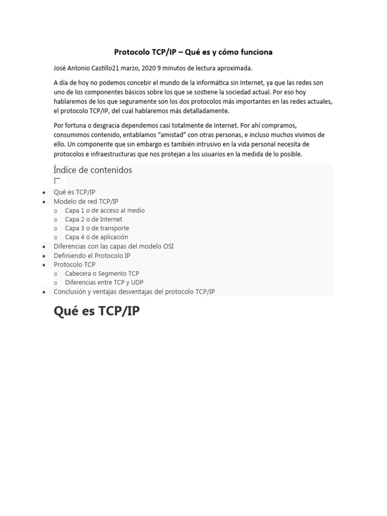 Protocolo TCP | PDF | Protocolos de internet | Red de computadoras