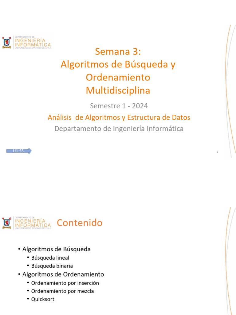 S3 Catcoord Busqueda Ordenamiento 202401 | PDF | Algoritmos | Informática