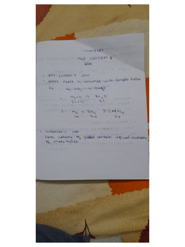 Mole Concept Notes Pdf