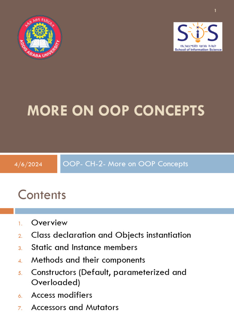 OOP-Chapter 2 | Download Free PDF | Method (Computer Programming) | Class (Computer Programming)