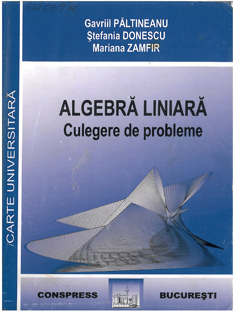 Carte Algebra Liniara | PDF