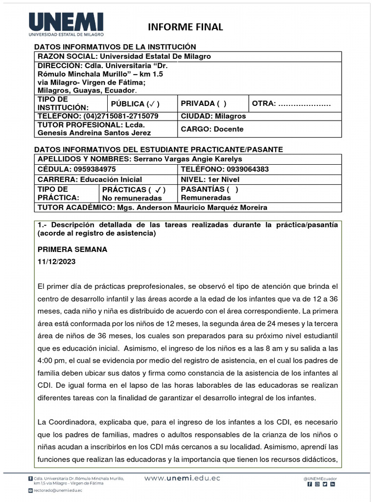 Tarea N4-Angie Serrano-C9 | PDF | Educación de la primera infancia ...