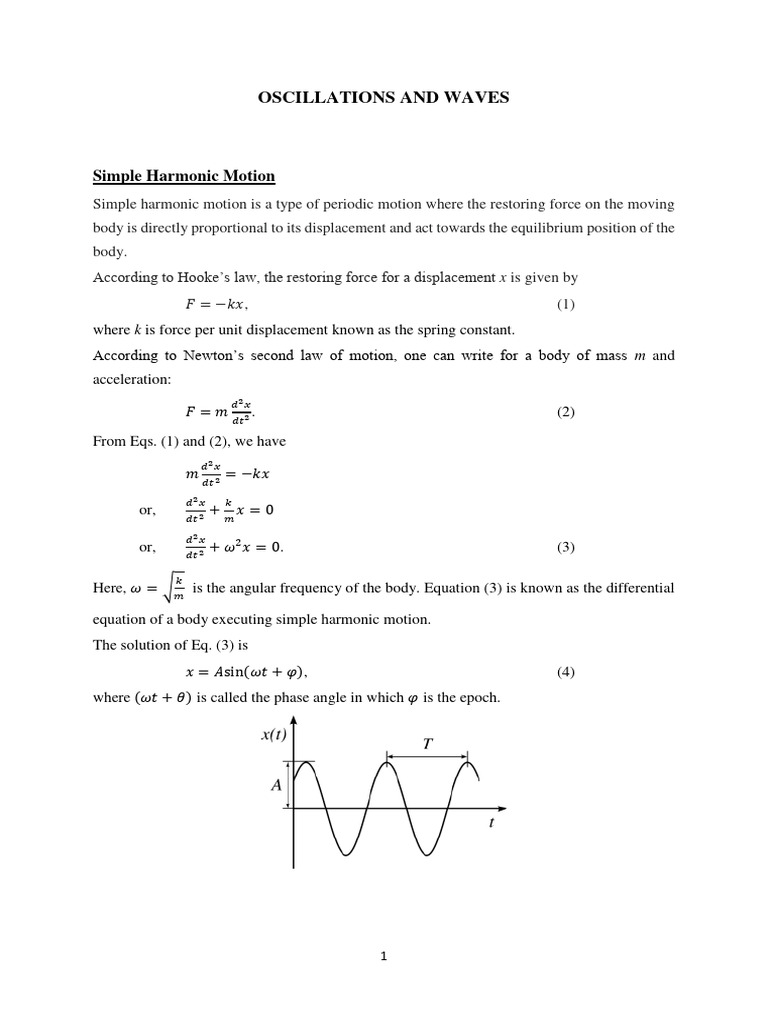 Oscillation and Waves | PDF | Waves | Oscillation