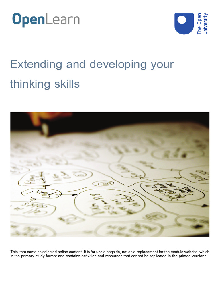 Extending and Developing Your Thinking Skills Printable | PDF | Thought | Knowledge