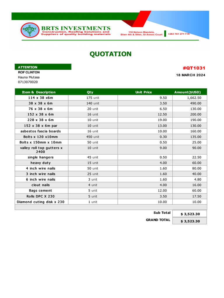 Rof Bill | PDF