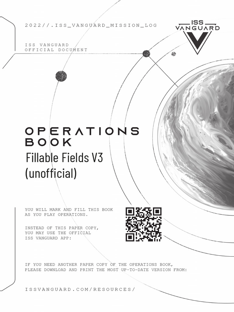 ISS Vanguard Operations Book (Fillable Fields V2) | PDF | International ...