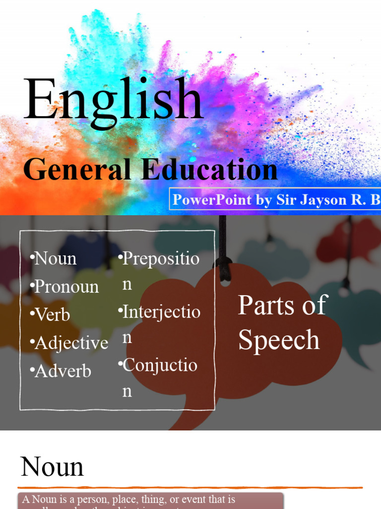 Gen Ed - English | PDF | Verb | Adverb