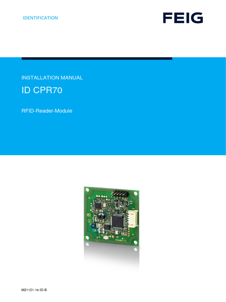 FEIG CPR70 Manual de Instalación | PDF | Usb | Power Supply