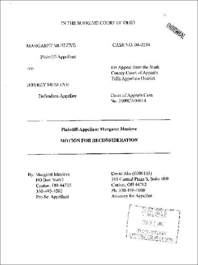 MOTION FOR RECONSIDERATION(SCO REF SAMPLE) | PDF