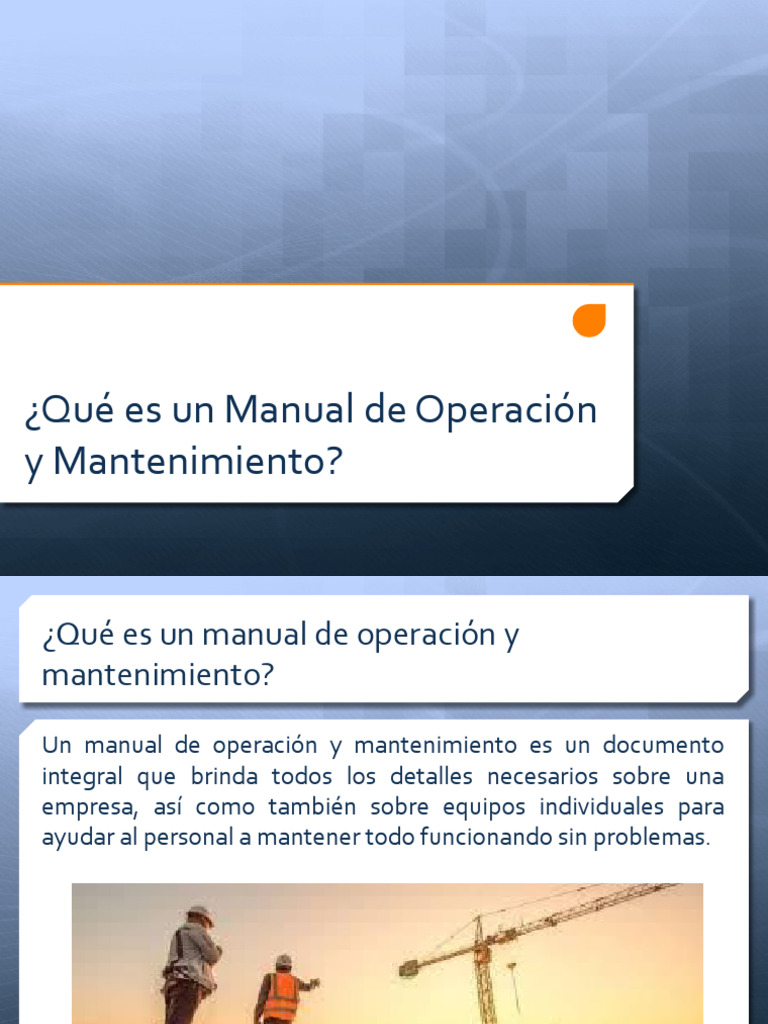 Manual de Operación y Mantenimiento | PDF | Business | Información